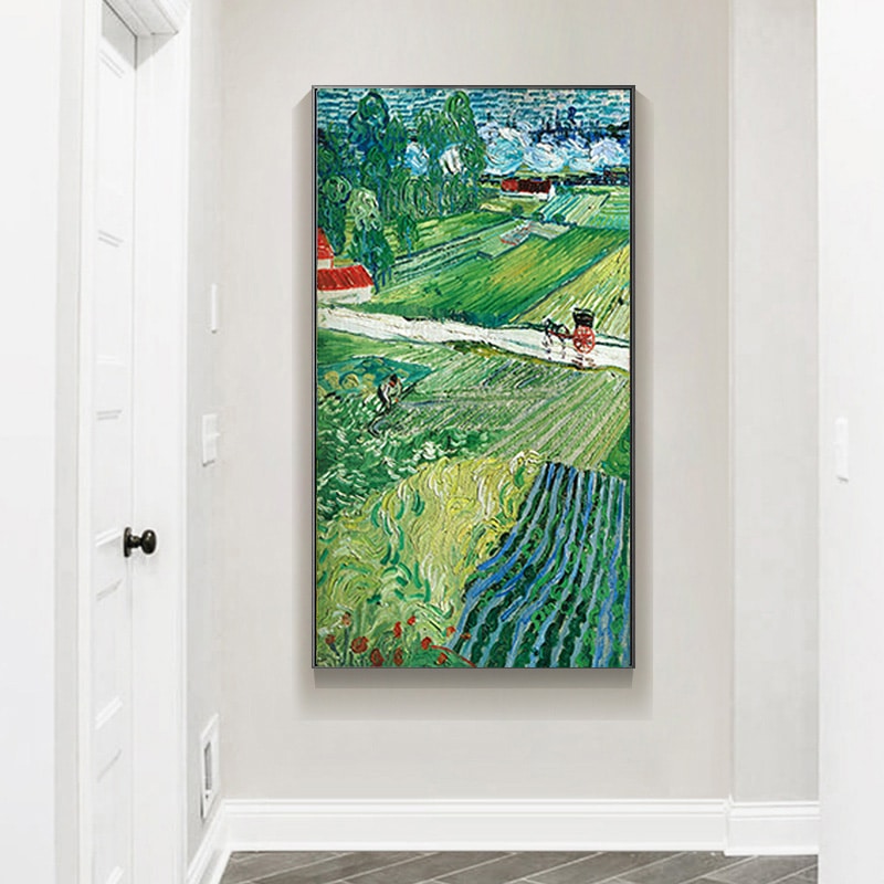 Landscape with Carriage and Train by Van Gogh – Canvas Giclée Print ...
