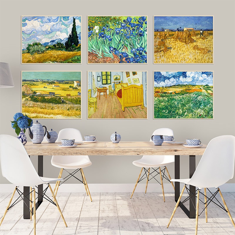 Harvest at La Crau by Van Gogh – Canvas Giclée Print - Pigment Pool