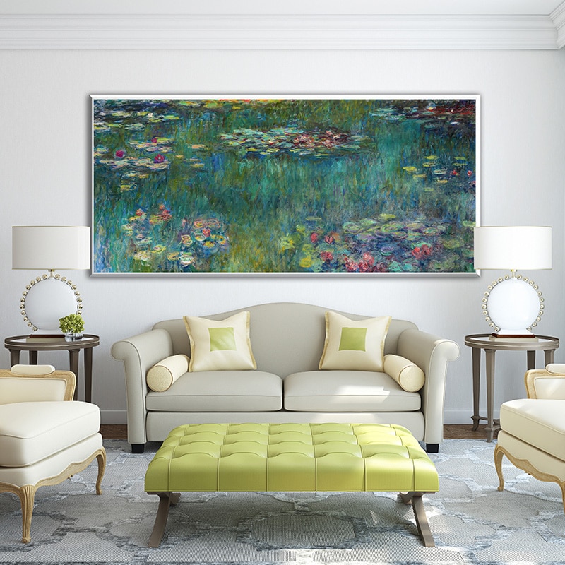 Water Lilies – Green Reflections by Claude Monet – Canvas Giclée Print ...
