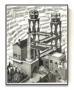 Waterfall by M. C. Escher – Canvas Giclée Print - Pigment Pool